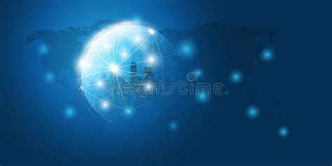 Futuristic Smart City Iot And Cloud Computing Design Concept With 3d Polygonal Mesh Cluster