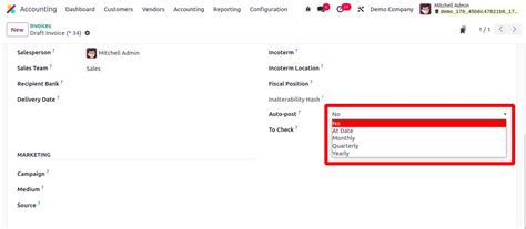 Customer Invoices In Odoo 17 Accounting Odoo V17 Enterprise Edition Book