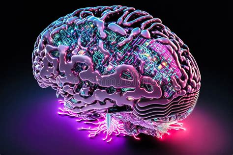 Ai Chipset With Human Brain On Computer Circuit Board Artificial Intelligence Data Mining And