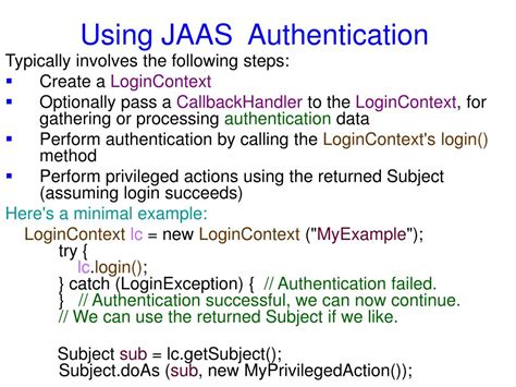 Ppt Java Authentication And Authorization Service Jaas Powerpoint