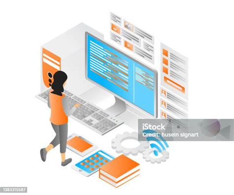 Programmer Ui Ilustrasi Stok Unduh Gambar Sekarang Antarmuka Pengguna Grafis Aplikasi