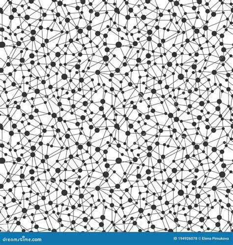 Neural Network Seamless Pattern Neural Network Of Nodes And