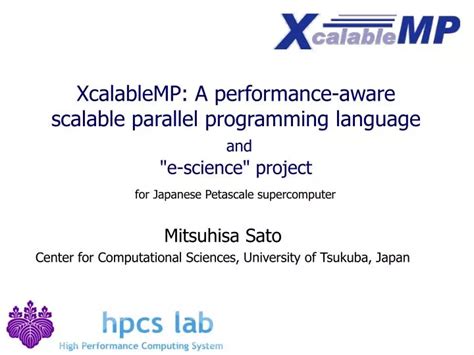 Ppt Xcalablemp A Performance Aware Scalable Parallel Programming