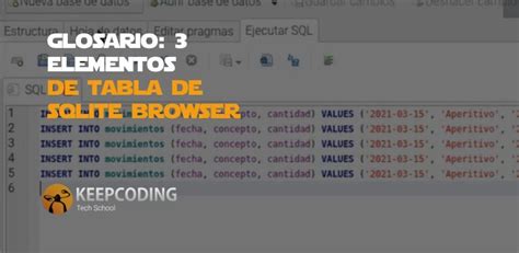 Glosario 3 Elementos De Sqlite Browser