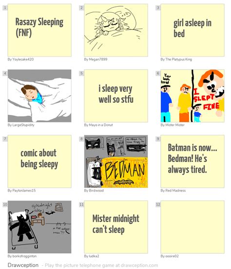 Rasazy Sleeping Fnf Drawception