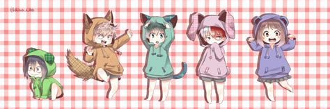 Boku No Hero Academia Tsuyu Asui Katsuki Bakugou Midoriya Izuku Todoroki Shouto Uraraka