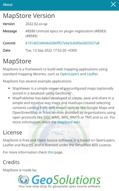 Overview Mapstore