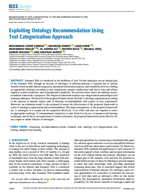 Pdf Exploiting Ontology Recommendation Using Text Categorization Approach