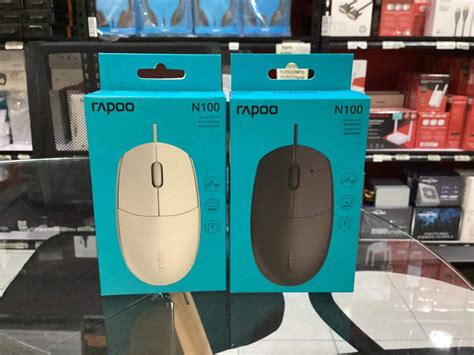 Rapoo N100 Wired Optical Mouse Usb Black White Computers And Tech Parts And Accessories Mouse