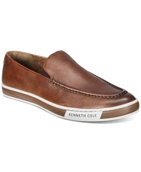 Kenneth Cole New York Mens Leather Slip On Sneakers Macys