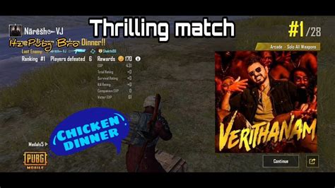 Verithanam Gameplay In Pubg Mobile Youtube