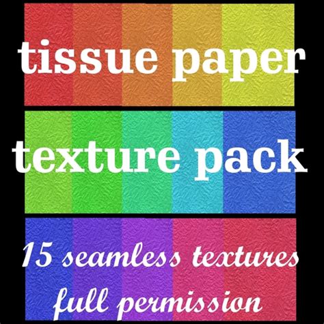Second Life Marketplace Tissue Paper Texture Pack