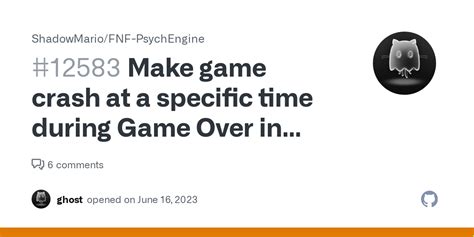 Make Game Crash At A Specific Time During Game Over In Lua · Issue