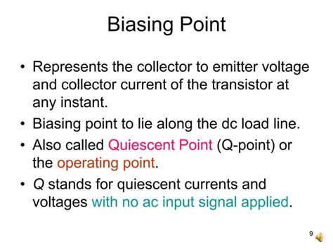 Est 130 Transistor Biasing And Amplification Ppt