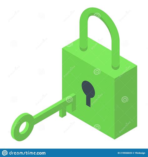 Padlock Ssl Certificate Icon Isometric Style Stock Vector Illustration Of Connection Padlock