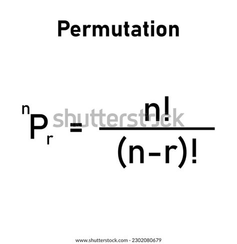 Permutation Combination Formulas Mathematics Stock Vector Royalty Free
