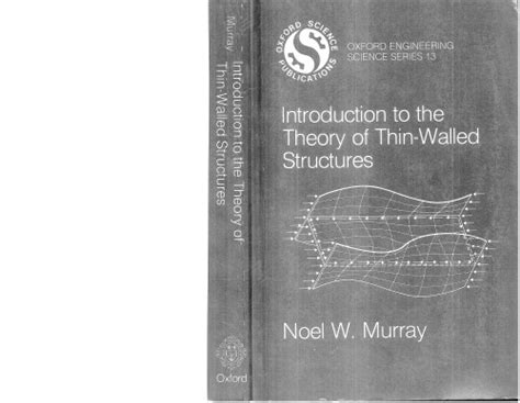 Solutions For Introduction To The Theory Of Thin Walled Structures