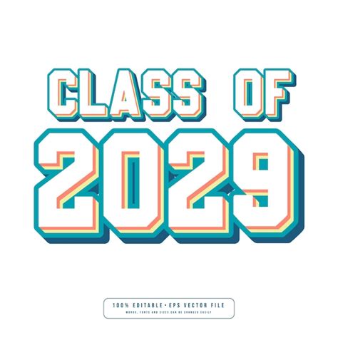 Premium Vector Senior Class Of 2029 Text Vector