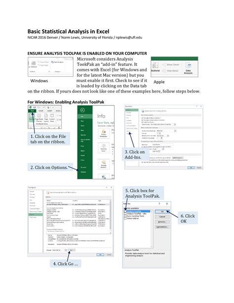 Excel Stats Handout Npl Basic Statistical Analysis In Excel Nicar 2016 Denver Norm Lewis