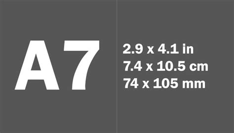 Ukuran Kertas A7 Dalam Konversi Mm Cm Inci Dan Pixel