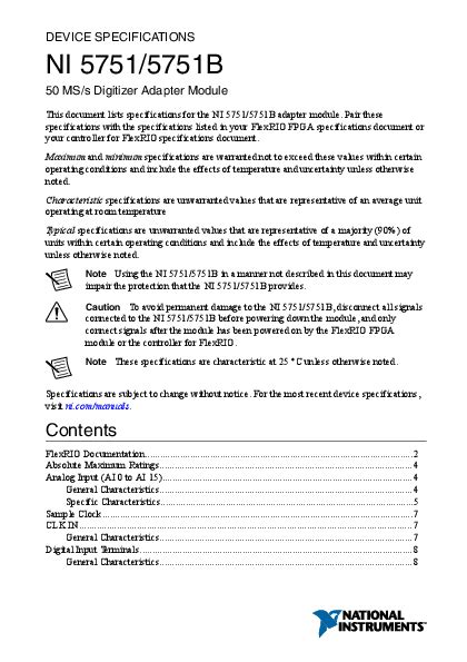 National Instruments Ni 5751