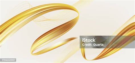 반짝이는 황금빛 흐르는 선 인사말 카드 수상 졸업장을 위한 디자인 요소 1위에 대한 스톡 벡터 아트 및 기타 이미지 1위 3차원 형태 곡선 Istock