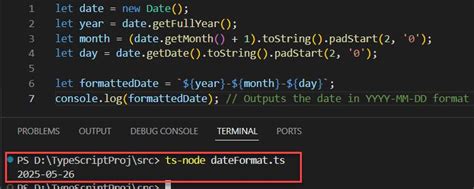 Format Dates In Typescript As Yyyy Mm Dd