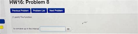 Solved Hw16 Problem 8 Previous Problem Problem List Next