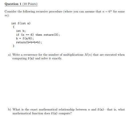 Solved Question 1 10 ﻿pointsconsider The Following