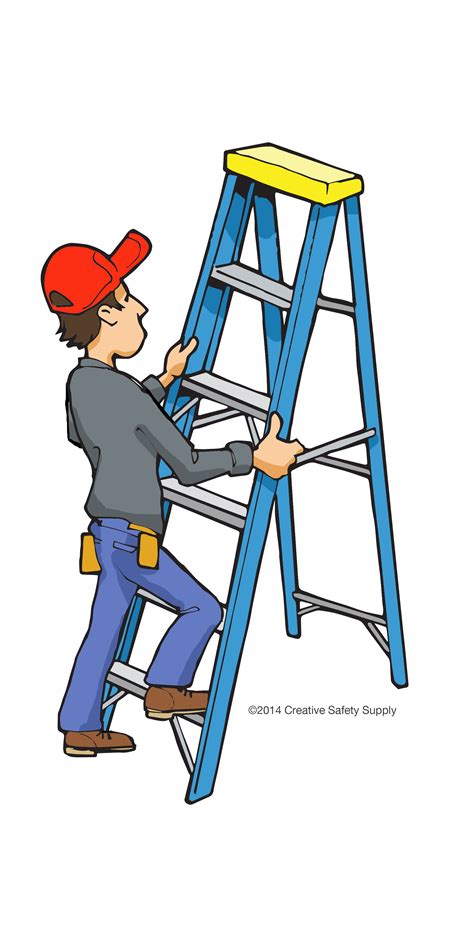 Workplace Ladder Safety Clip Art
