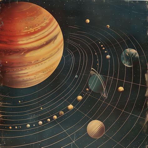 A Poster That Says Planets On It Premium Ai Generated Image