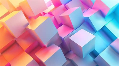Premium Photo 3d Rendering Of A Colorful Array Of Cubes The Cubes Are