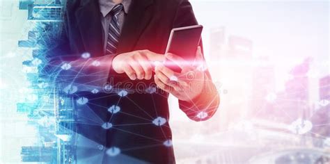 Cloud Computing Technology And Online Data Storage For Global Data Sharing Stock Image Image