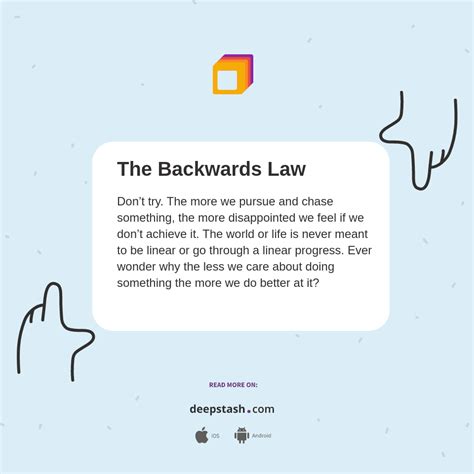 The Backwards Law Deepstash