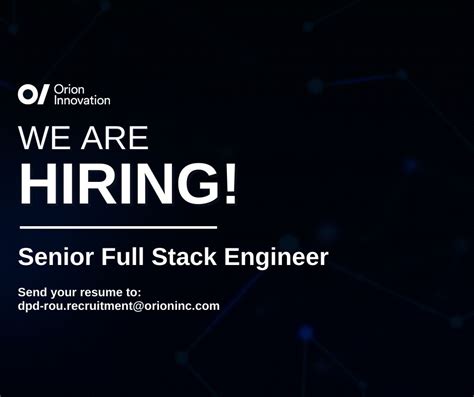 Orion Innovation Romania On Linkedin Seniorfullstackengineer Technologyjobs Jobsearch Job