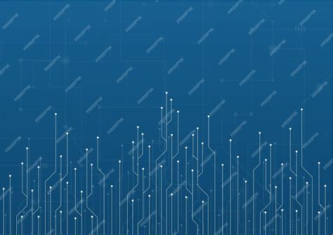 Premium Vector Abstract Technology Background Blue Glowing Connections In Space With Particles