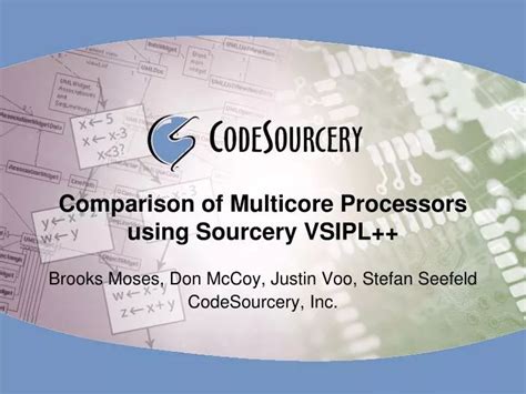 Ppt Comparison Of Multicore Processors Using Sourcery Vsipl