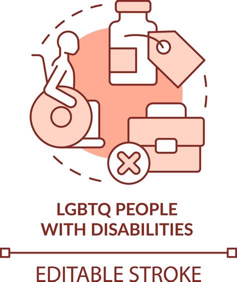 Lgbtq People With Disabilities Terracotta Concept Icon Different Barriers Facing Abstract Idea