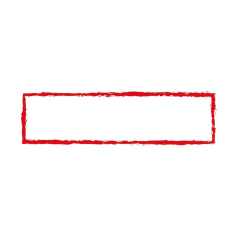Premium Vector Red Rectangle Rubber Stamp