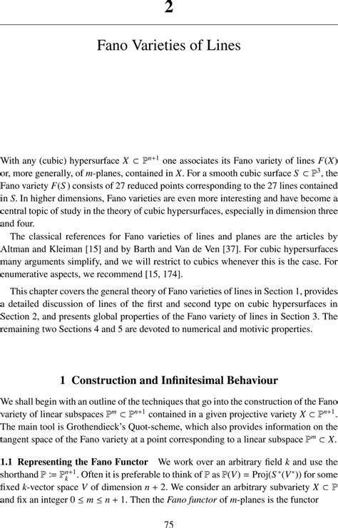 Fano Varieties Of Lines Chapter 2 The Geometry Of Cubic Hypersurfaces
