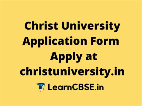 Christ University Application Form 2020 Available Apply At