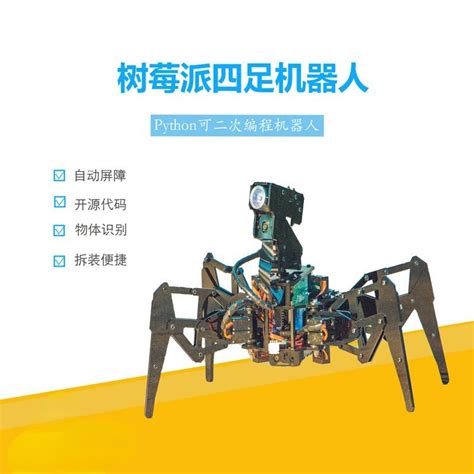 stem quadruped spider raspberry pi robot python programming mobile app lonten tech