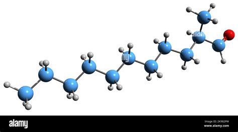3d Image Of Aldehyde C 12 Mna Skeletal Formula Molecular Chemical Structure Of Cosmetics