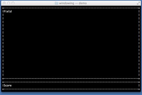 C Games In Ncurses Using Multiple Windows Viget