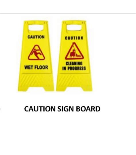 Yellow Caution Sign Board For Industrial At ₹ 110piece In Mumbai Id