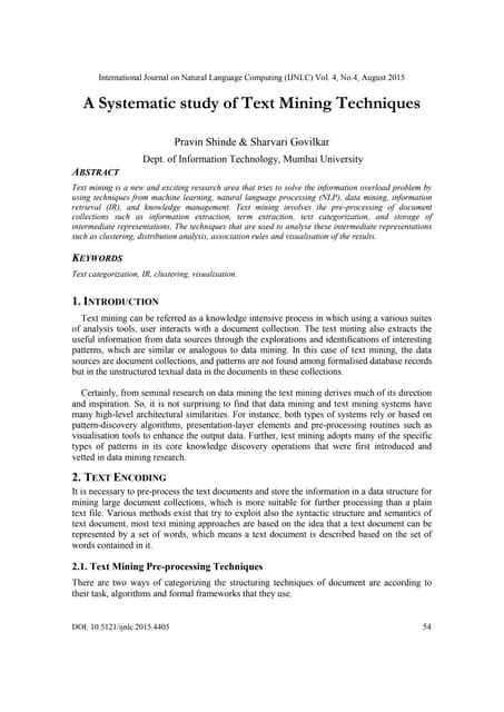 Nlp Techniques For Text Classificationdocx