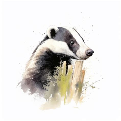 Premium Ai Image There Is A Badger That Is Standing In The Grass Generative Ai