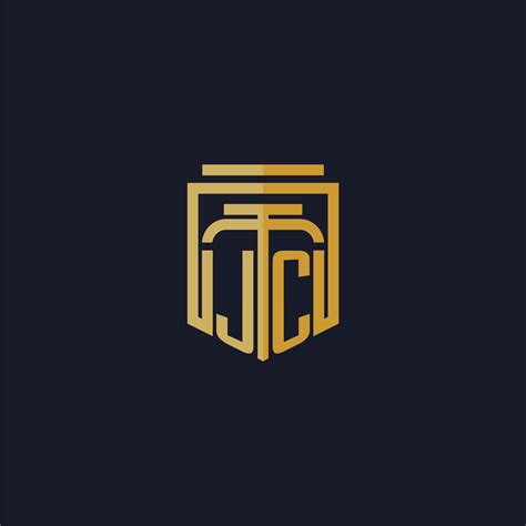 Jc Initial Monogram Logo Elegant With Shield Style Design For Wall Mural Lawfirm Gaming 11400107