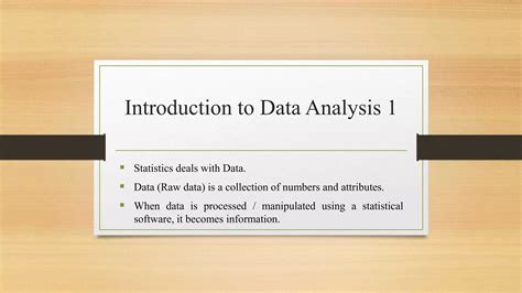 Introduction To Data Analysis 1pptx