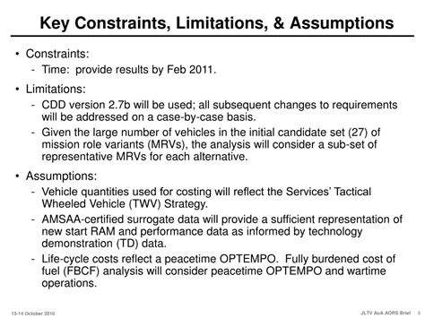 PPT Joint Light Tactical Vehicle JLTV Analysis Of Alternatives AoA PowerPoint
